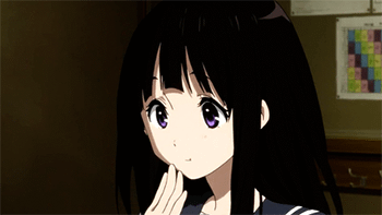 动态头像,动漫,冰菓,千反田爱瑠 - 动态图库网